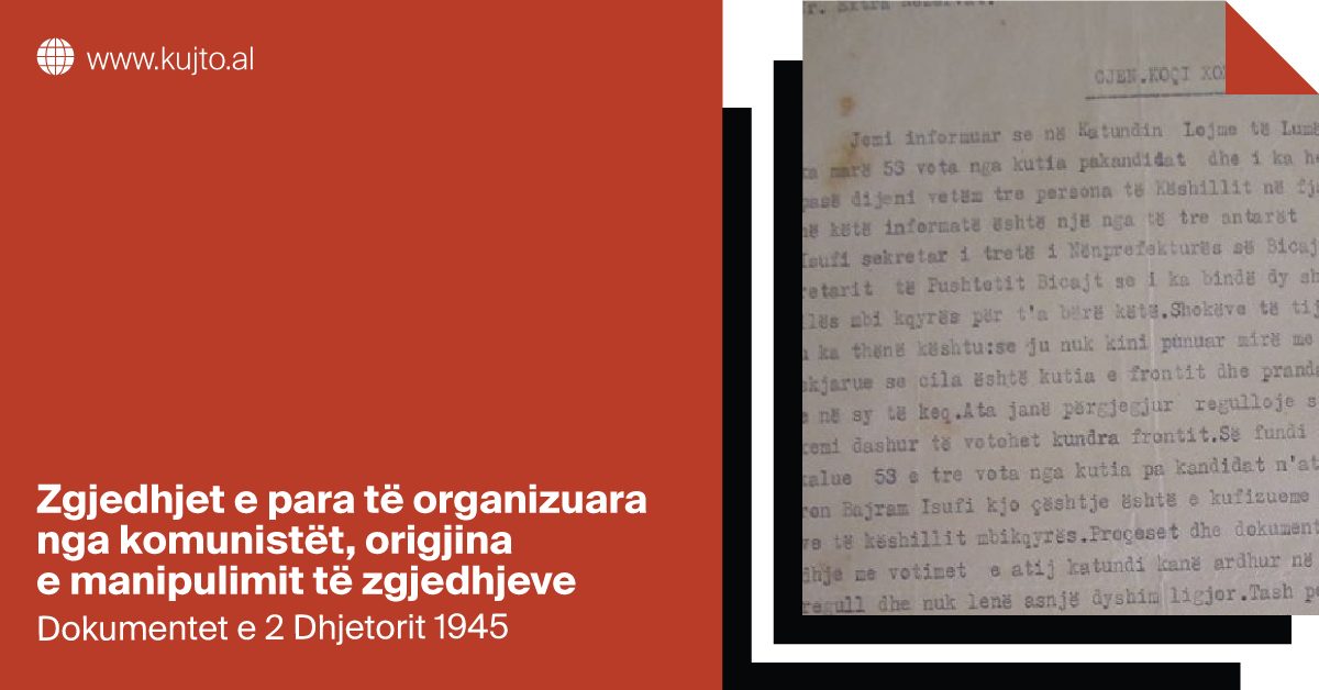 Dokumentet e 2 Dhjetorit 1945/ Historia e vjedhjes së votave lindi me ... Dokumentet e 2 Dhjetorit 1945/ Historia e vjedhjes së votave lindi me ...